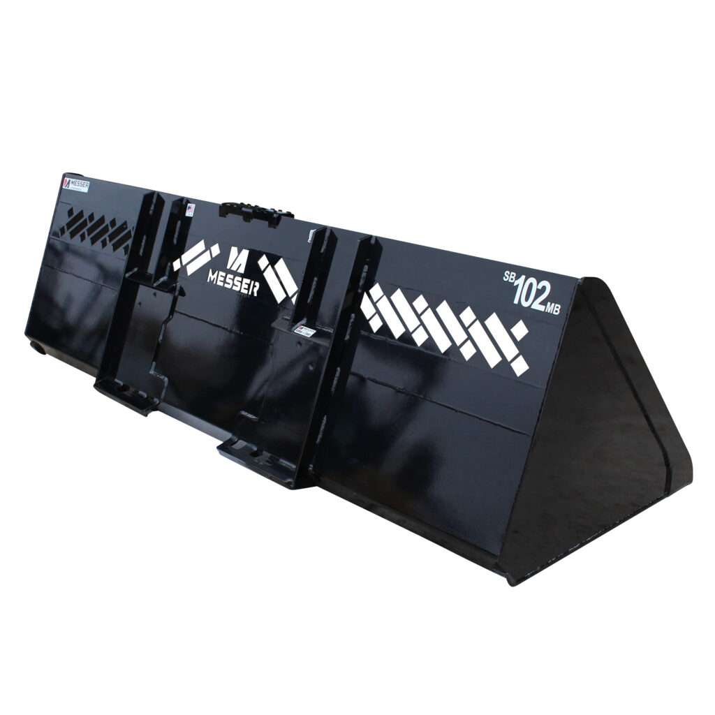 102" Mesh Back Snow Bucket - Messer Attachments