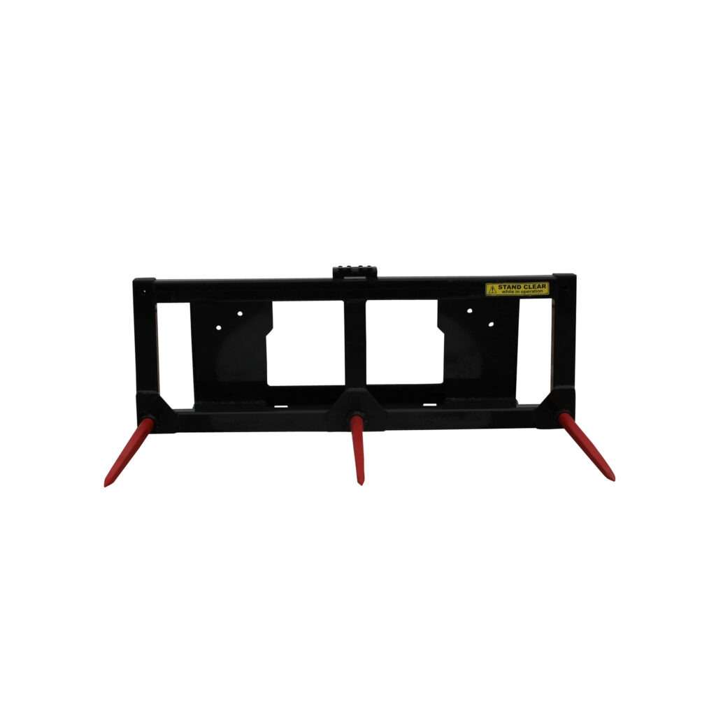 5' wide 3-Tine Square Bale Fork HD - Messer Attachments