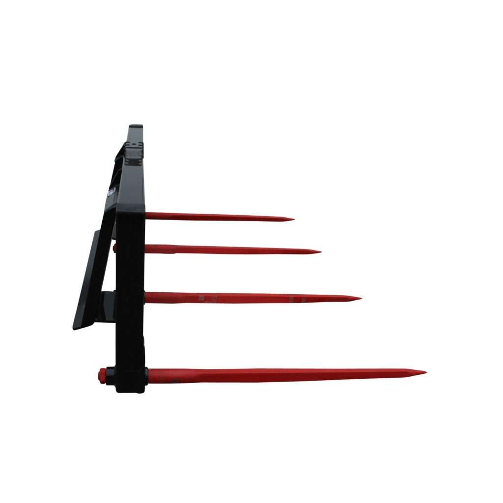 6' wide 4-Tine Square Bale Fork HD - Messer Attachments