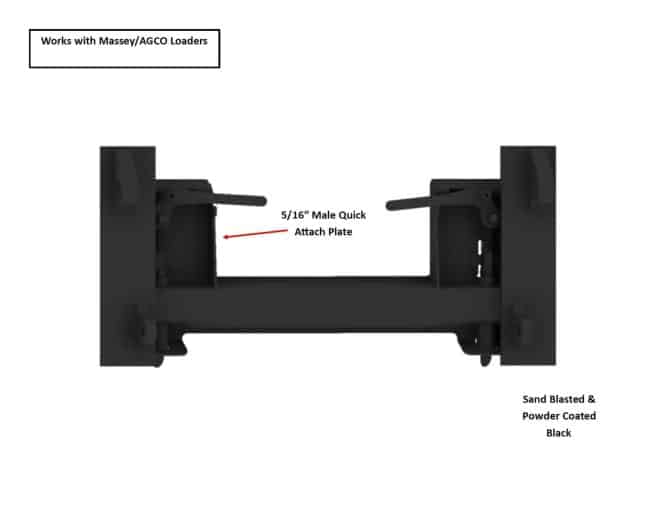 Male Quick Tach to Massey/AGCO Loaders - Messer Attachments